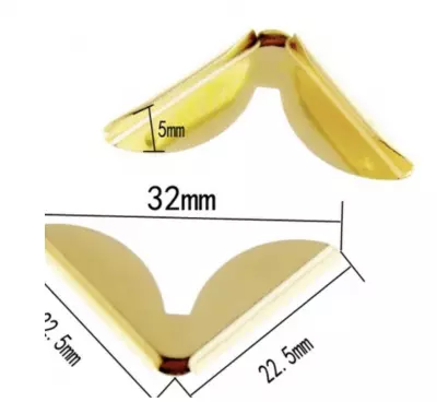 COIN EN METAL 2*2 MM OR