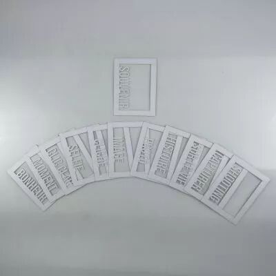 LOT DE 12 CARTES PROJECT LIFE CADRES MOTS DE LA PHOTO - BLANC