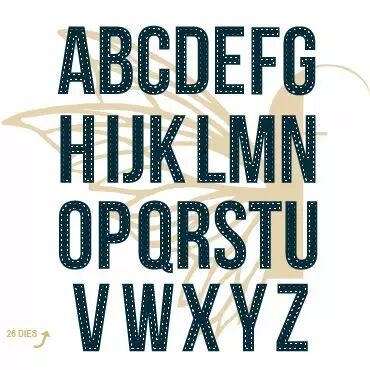 lot de 26 dies alphabet couture 3 cm